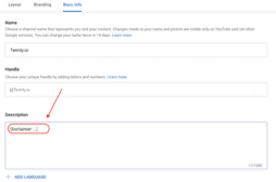 YouTube Disclaimer Examples - Termly