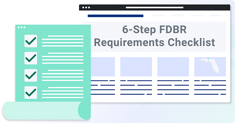 Lista de comprobación en 6 pasos de los requisitos de cumplimiento de la FDBR